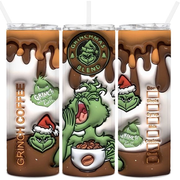 Hand Crafted | Kitchen | Sleepy Grinch Tumbler | Poshmark